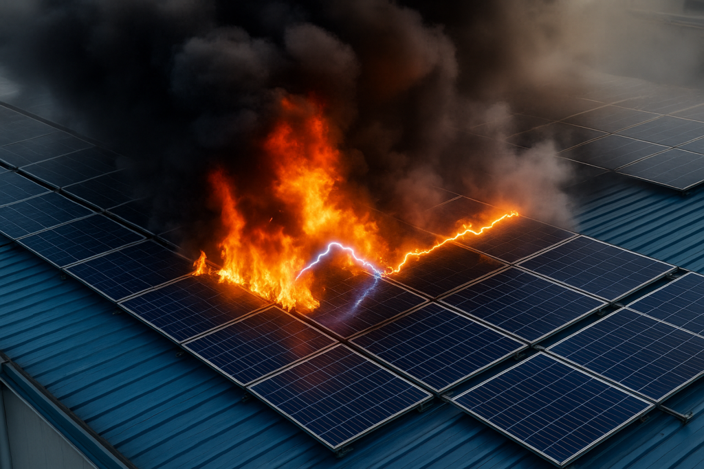 DC Arc อันตรายที่มองไม่เห็น ทำไมวงจรโซลาร์เซลล์ถึงเสี่ยงไฟไหม้